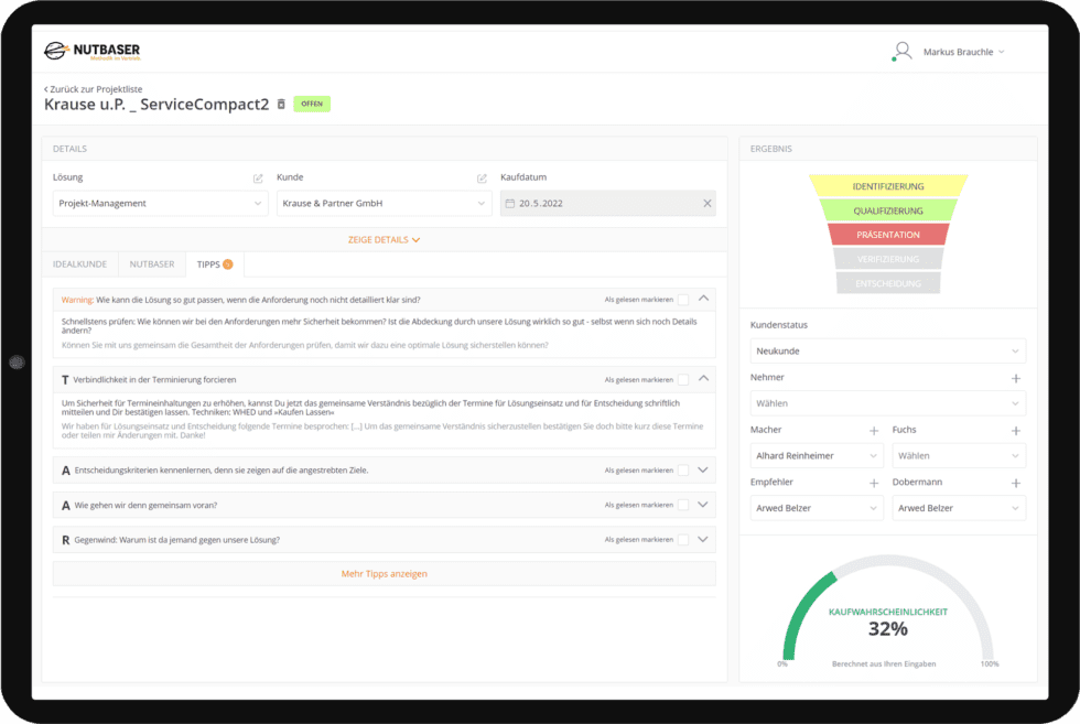 Neue Funktion: Tipps und Warnungen » NUTBASER